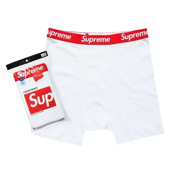 Supreme X Hanes Boxer Briefs - White