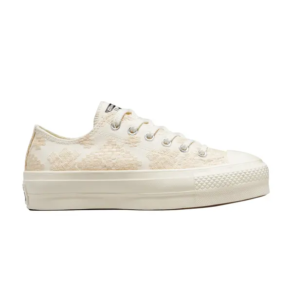 CONVERSE Chuck Taylor All Star Lift Platform Low Tonal Embroidery - Cream
