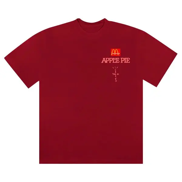 TRAVIS SCOTT X Mcdonald's Apple Pie T-shirt 'cardinal - Red