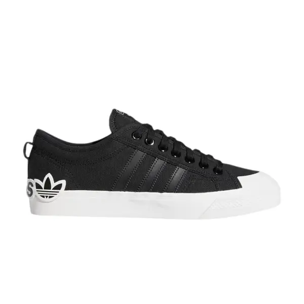 Adidas Nizza Oversize Heel Logo Sneakers - Black