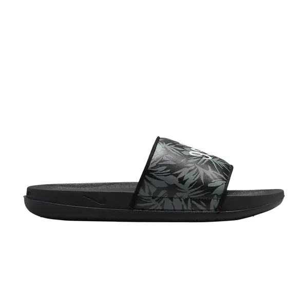Nike Offcourt Tropical Leaf Print Slide - Black
