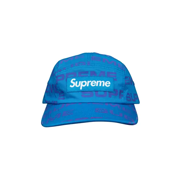 Supreme Reactive Print Camp Cap - Blue