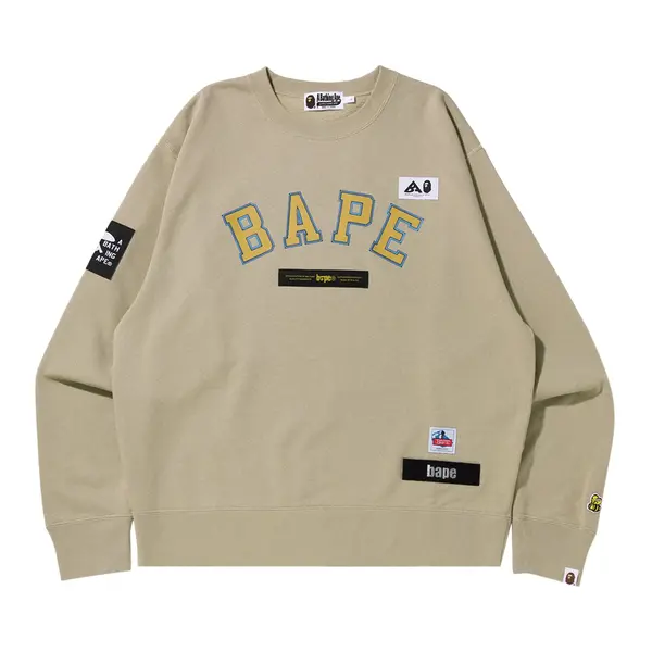 A BATHING APE Relaxed Fit Crewneck - Tan