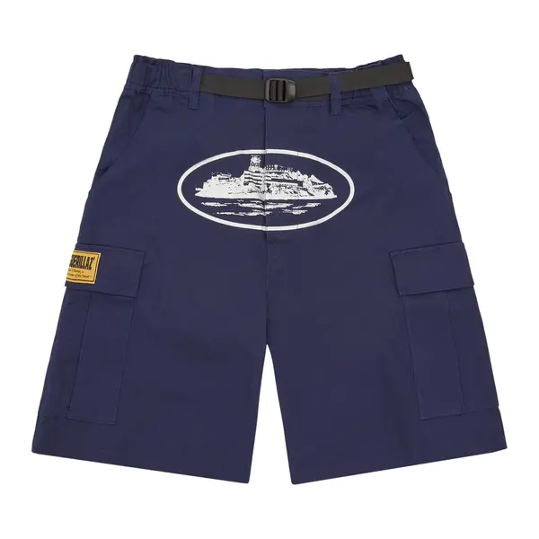 Corteiz Alcatraz Cargo Shorts - Blue | Editorialist