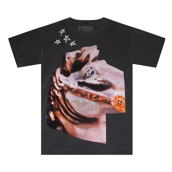 CACTUS JACK BY TRAVIS SCOTT Astroworld Horse Head T-shirt - Black