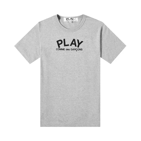 Play Comme Des Garcon Back Logo Heart Tee - Grey
