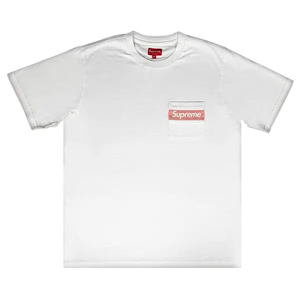 Supreme Mesh Stripe Pocket Tee - White