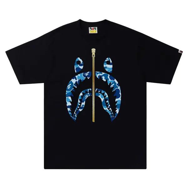 A BATHING APE Abc Camo Shark Tee /blue - Black