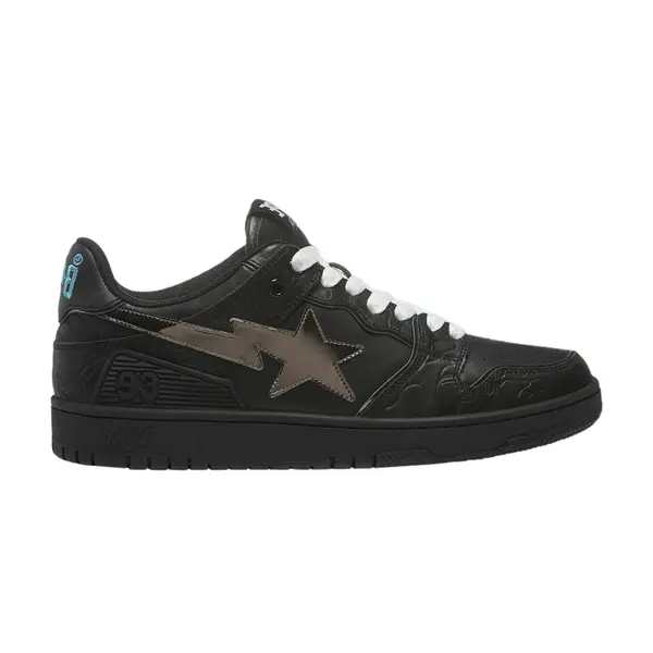 A BATHING APE Sk8 Sta Low Camo Sneakers - Black