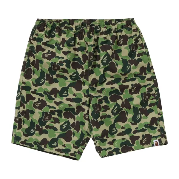 A BATHING APE Abc Camo Beach Shorts - Green