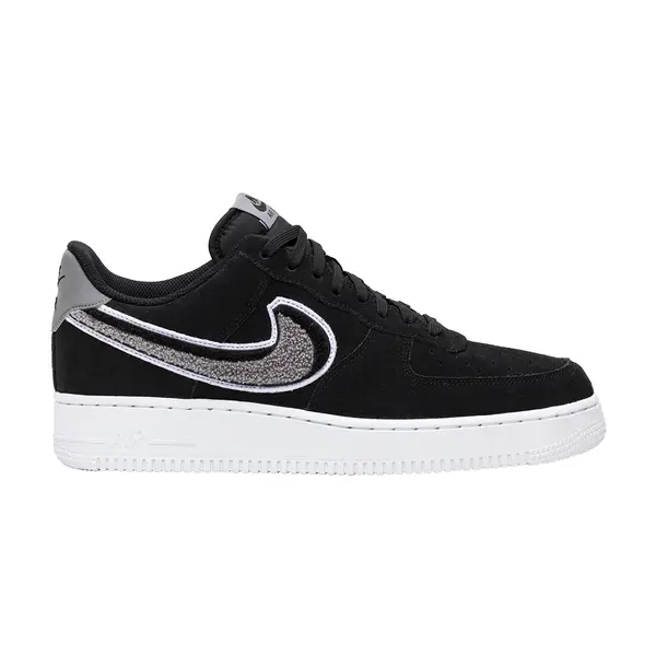 Nike Air Force 1 '07 Lv8 'chenille Swoosh' Sneakers - Black