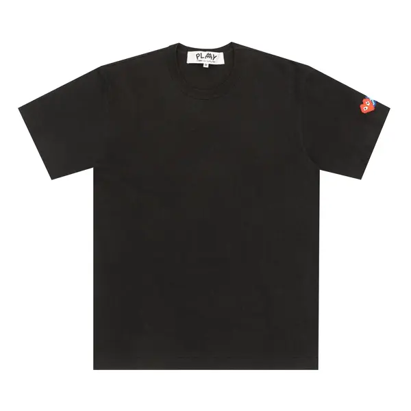 Play Comme Des Garcon Double Heart T-shirt - Black