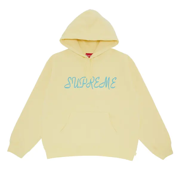 Supreme Script Hooded Sweatshirt - Yellow