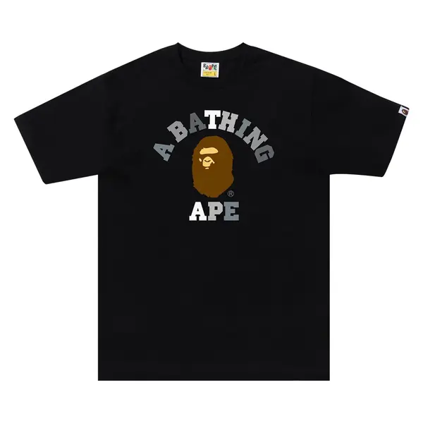 A BATHING APE Colors College Tee - Black