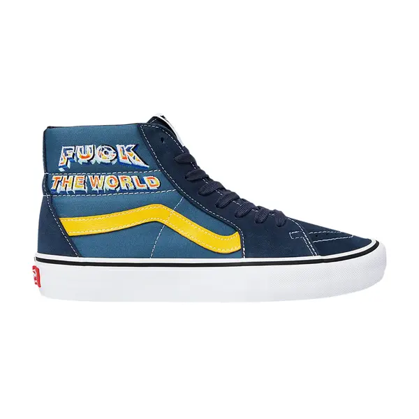 VANS Supreme X Sk8 Hi "fuck The World - Blue