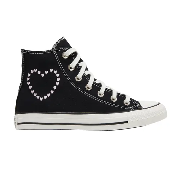 CONVERSE Chuck Taylor All Star High Embroidered Hearts - Black