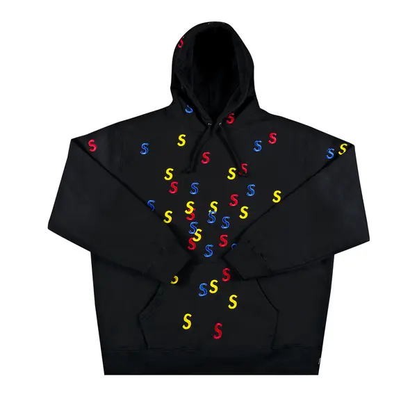 Supreme Embroidered Hooded Sweatshirt - Black