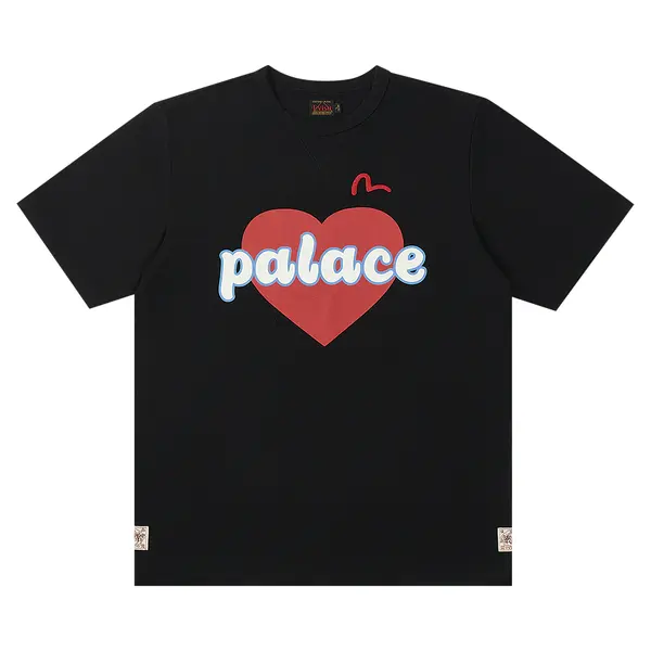 PALACE X Evisu Heart T-shirt - Black