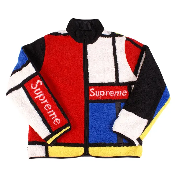 Supreme Reversible Colorblocked Fleece Jacket - Red