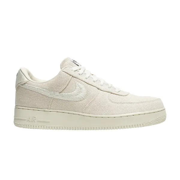 Nike Stussy X Air Force 1 Low 'fossil' Sneakers - Cream