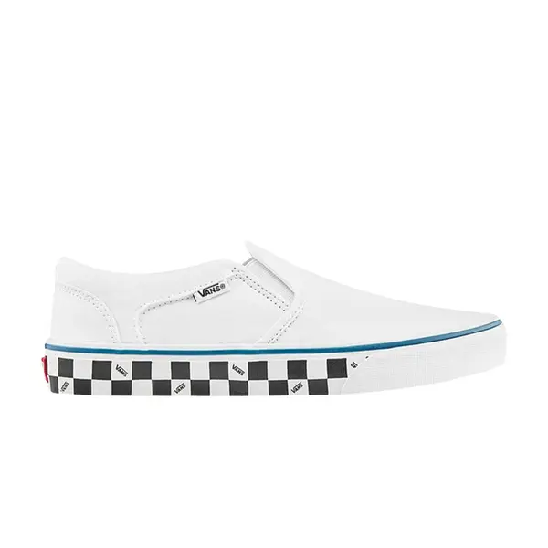 VANS Asher Checker Sidewall - White