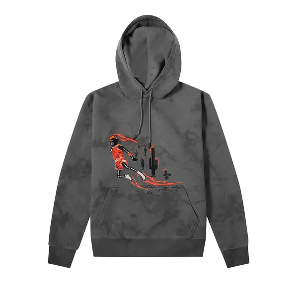 TRAVIS SCOTT X Washed Suede Hoodie - Grey