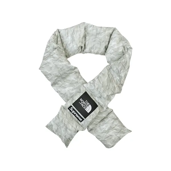 Supreme X The North Face 700-fill Down Scarf 'paper Print - Grey