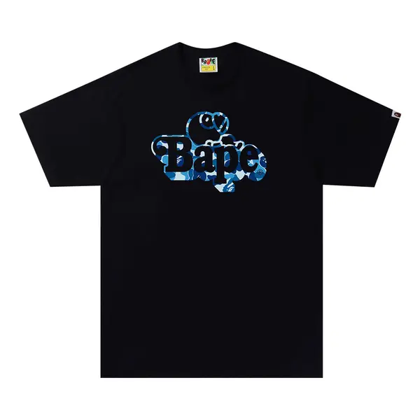 A BATHING APE Abc Camo Milo On Tee - Black