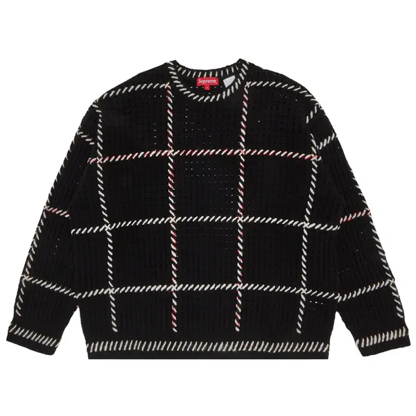 Supreme Quilt Stitch Sweater - Black