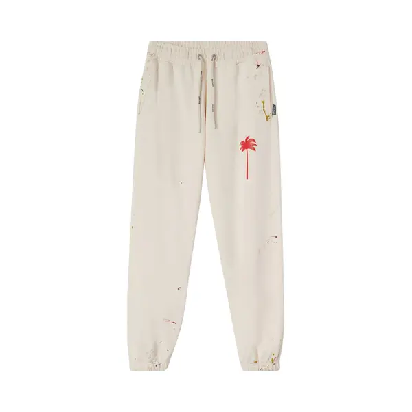 Palm Angels Pxp Painted Sweatpants 'off White/red