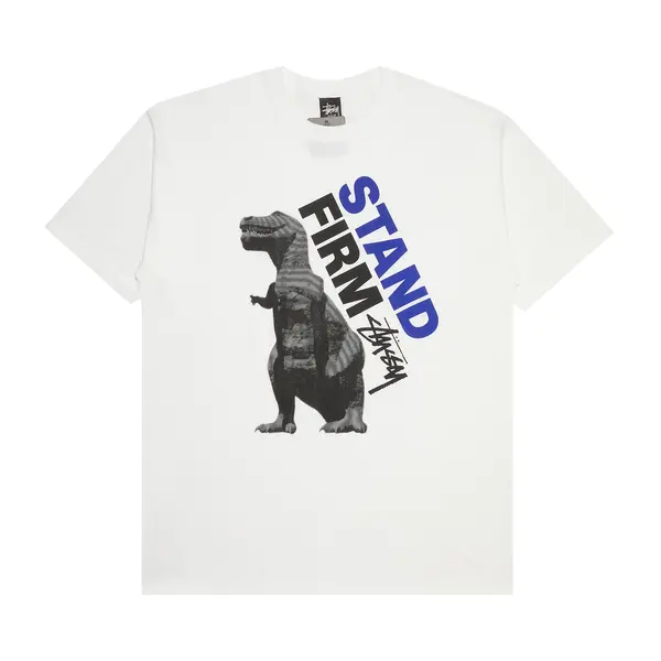 StÜssy Stand Firm Dino Tee - White