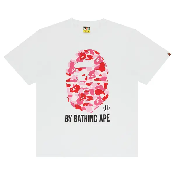 A BATHING APE Abc Bathing Tee /pink - White