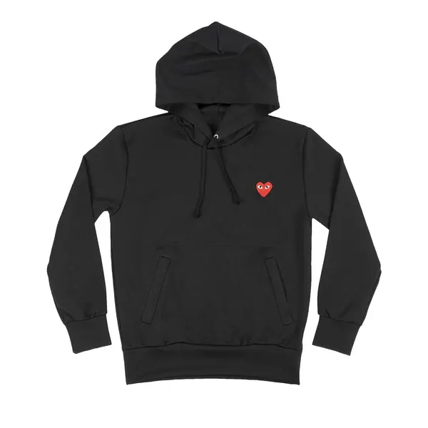 Play Comme Des Garcon Logo Hoodie - Black