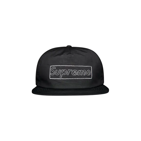 Supreme X Kaws Chalk Logo 5-panel Cap - Black