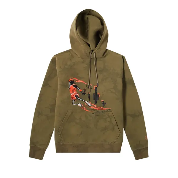 TRAVIS SCOTT X Washed Suede Hoodie - Green