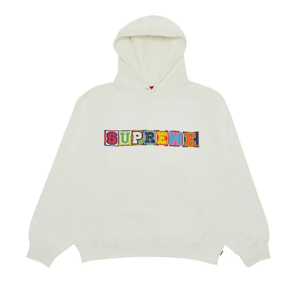 Supreme Beaded Hooded Sweatshirt - White