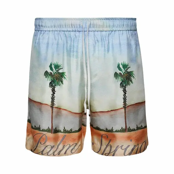 Amiri Printed Silk Shorts