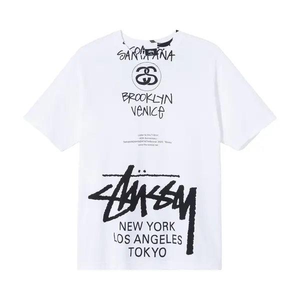 StÜssy X Takahiro Miyashita The Soloist World Tour Collection T-shirt - White
