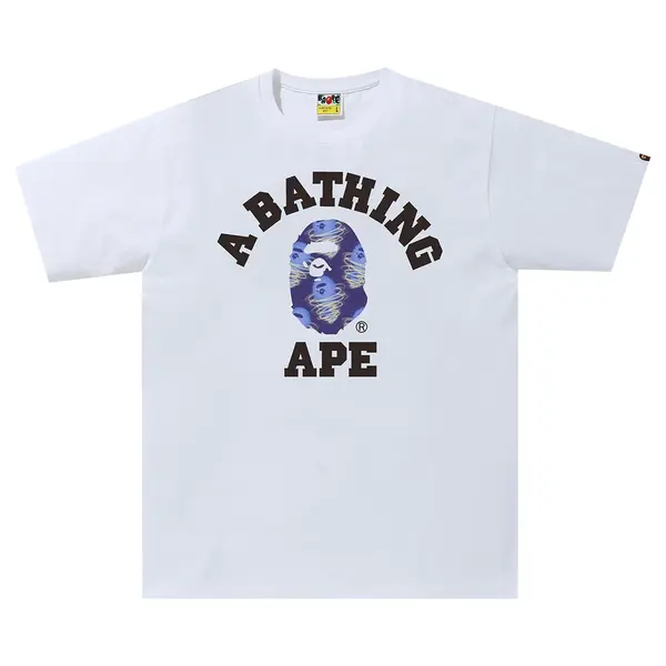 A BATHING APE Storm College Tee - White