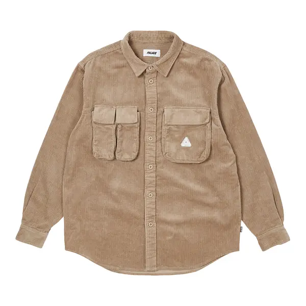PALACE Cargo Cord Shirt 'stone - Brown