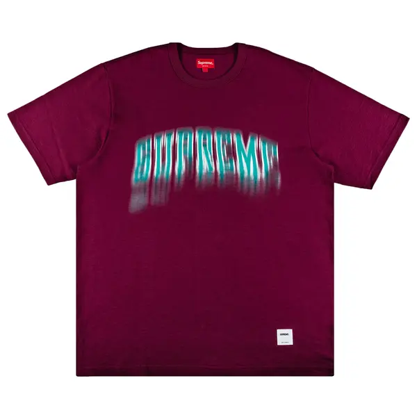 Supreme Blurred Arc Short-sleeve Top 'plum - Purple