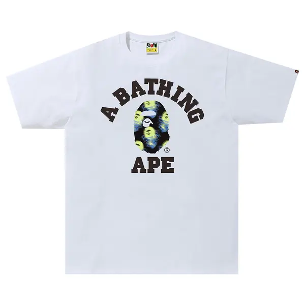 A BATHING APE Storm College Tee - White