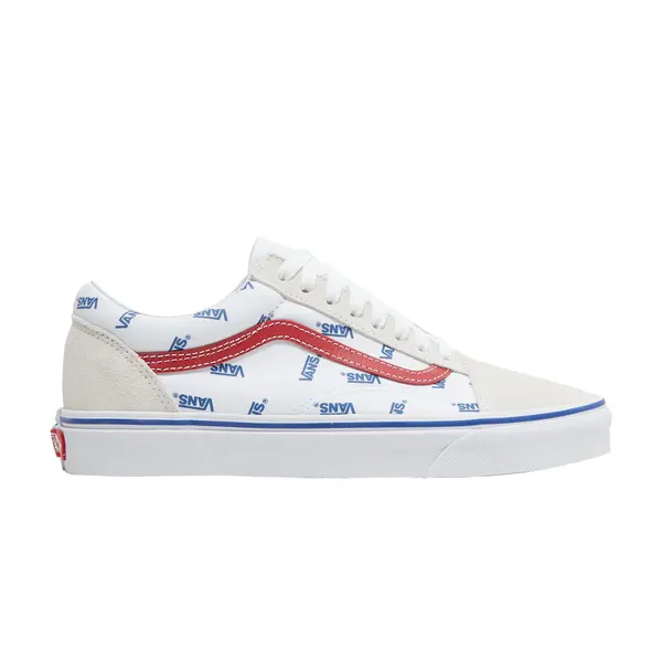 VANS Old Skool All Over Logo Sneakers - White