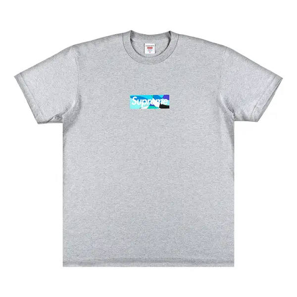 Supreme X Emilio Pucci Box Logo Tee 'heather /blue - Grey