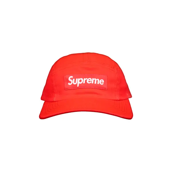 Supreme Washed Chino Twill Camp Cap 'neon - Red
