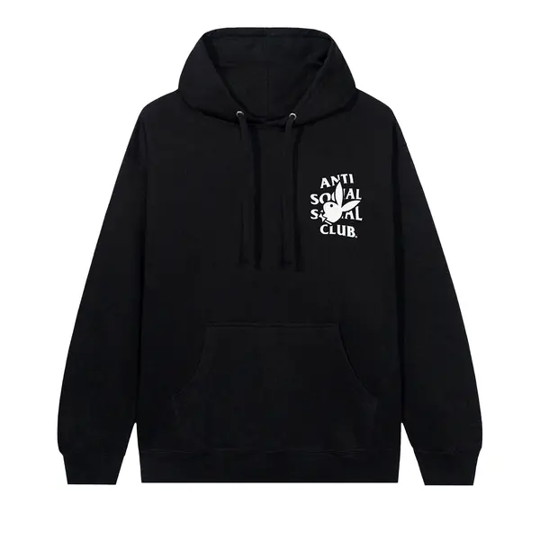 Anti Social Social Club X Playboy Bunny Logo Hoodie Black