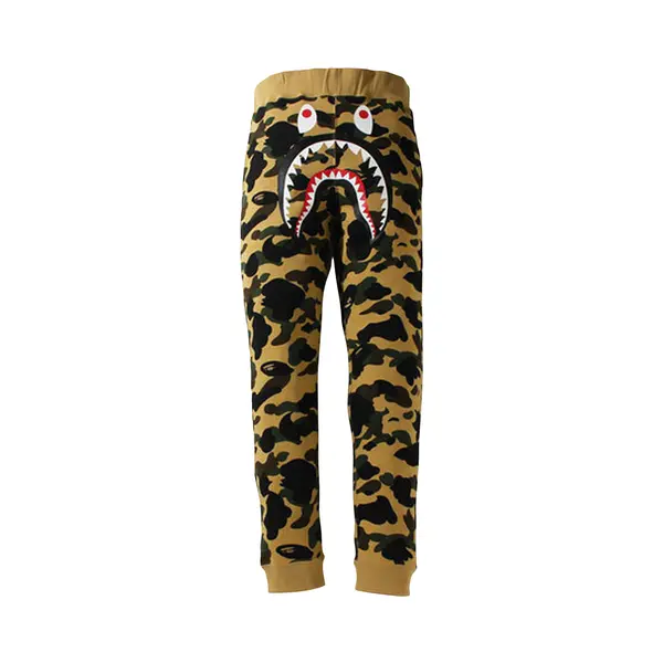 A BATHING APE 1st Camo Shark Slim Fit Sweatpants - Yellow