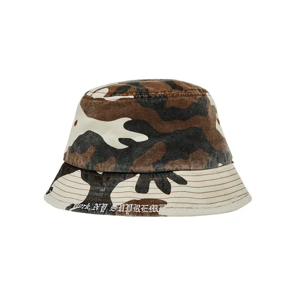 Supreme Embroidered Brim Crusher - Brown