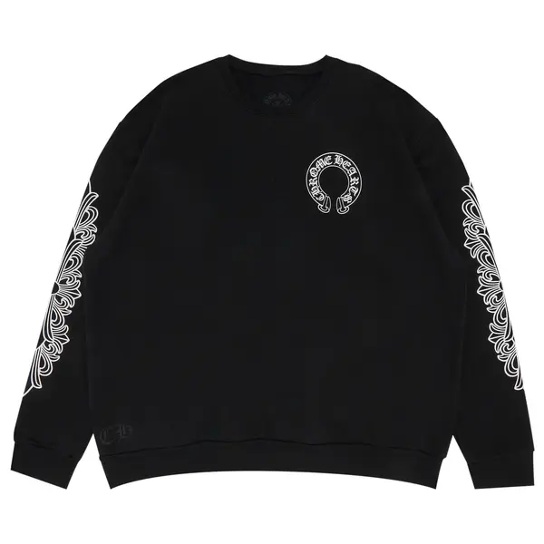 Chrome Hearts Horseshoe Logo Crewneck - Black
