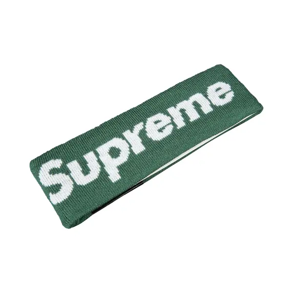 Supreme New Era Big Logo Headband - Green